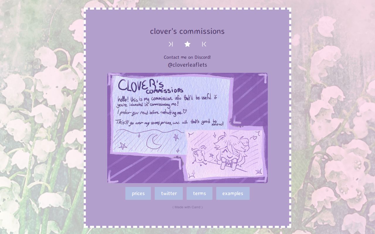 Clover's Commissions